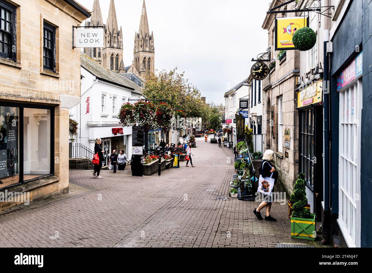 Pydar Street in Truro City centre in Cornwall in the UK Stock Photo - Alamy