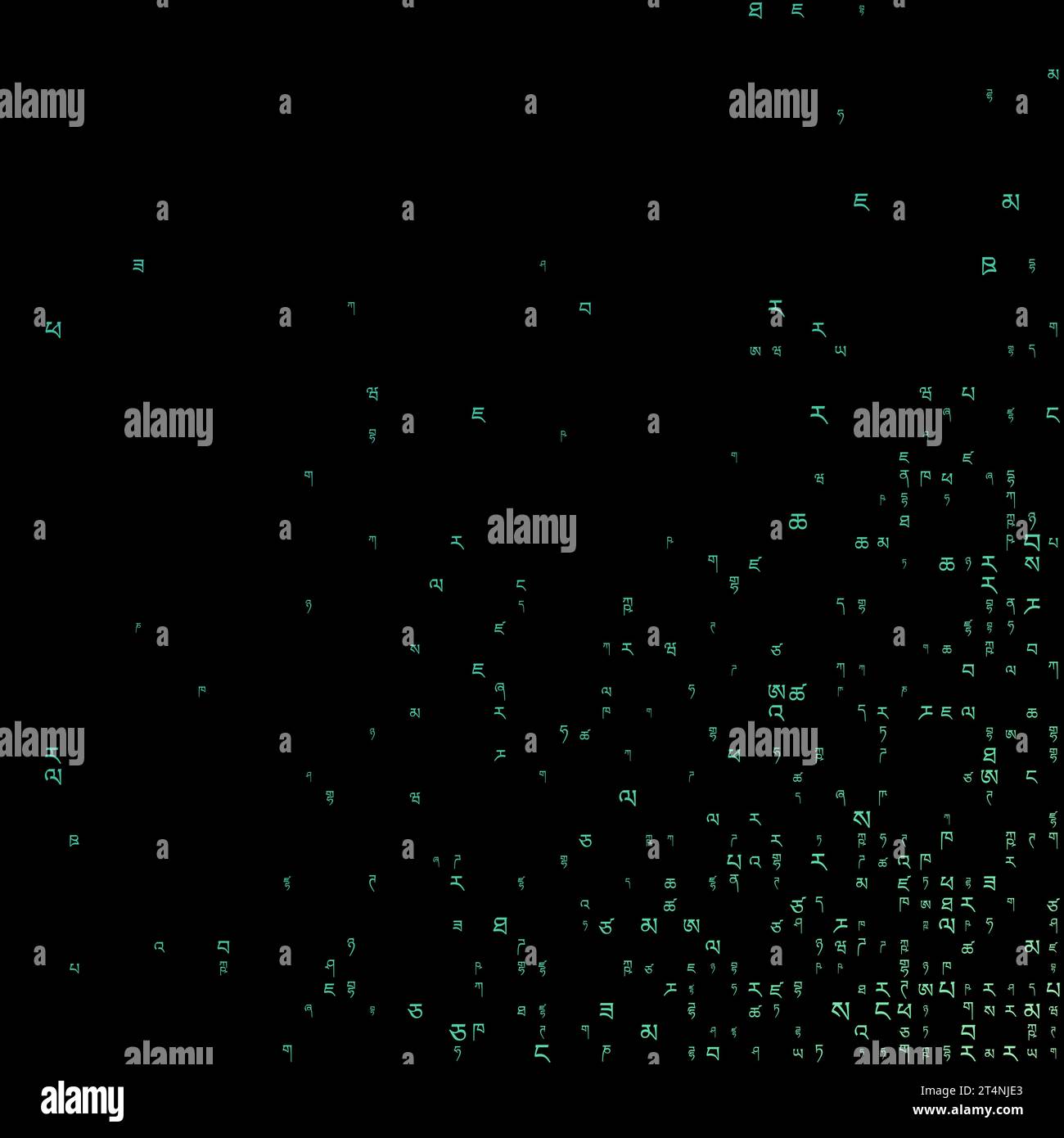 Appealing Matrix Background In Teal Green Colors Grid Of Random