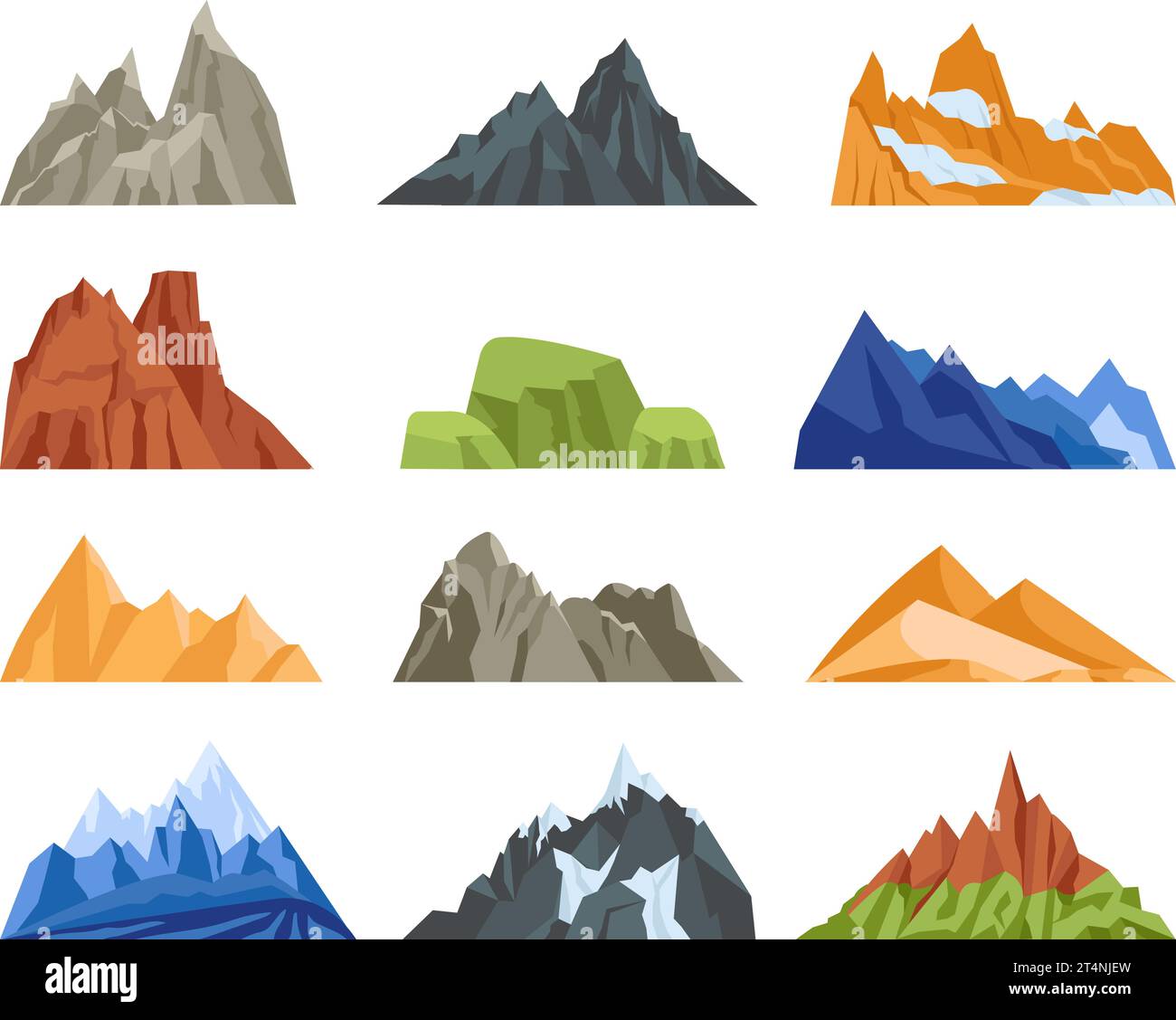 Cartoon mountain range hi-res stock photography and images - Alamy