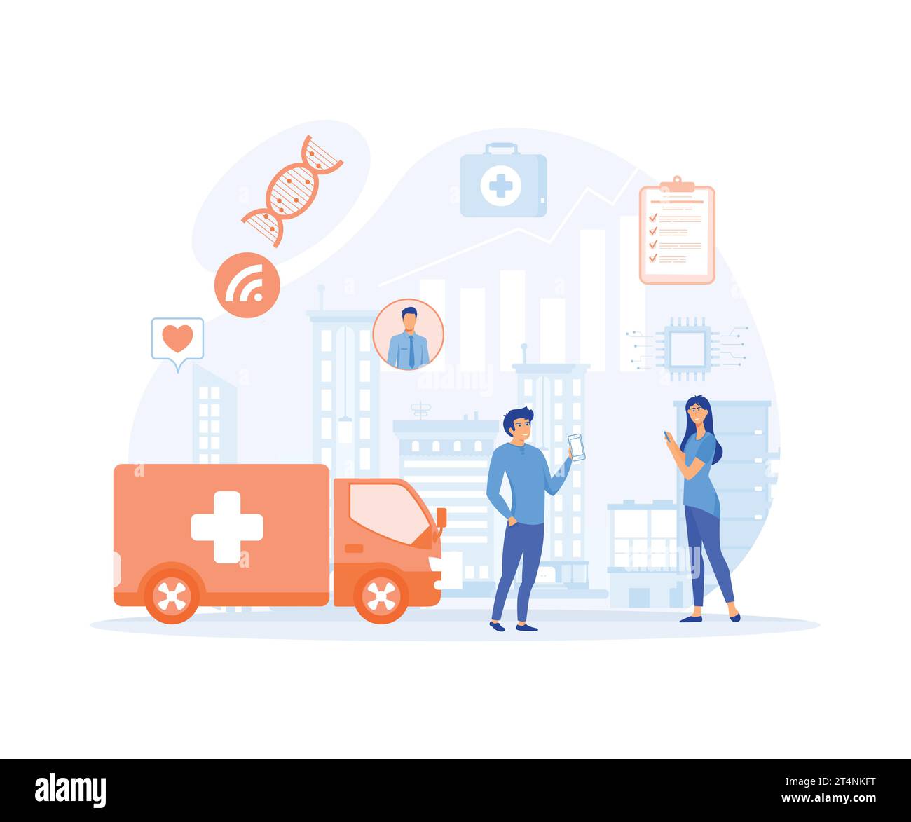 Electronic healthcare concept, medical treatment history application ...