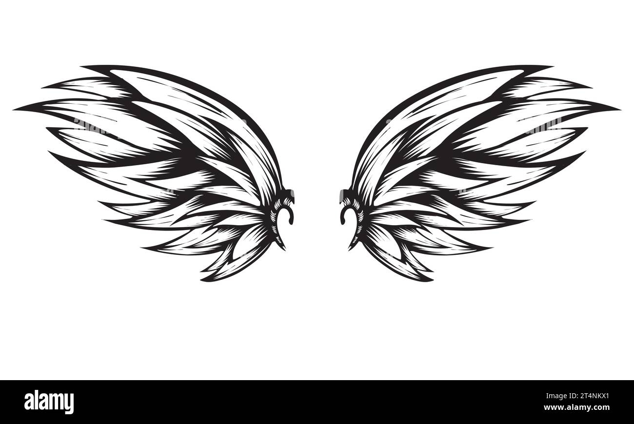 Vintage vector angel wings free vector hi-res stock photography and ...