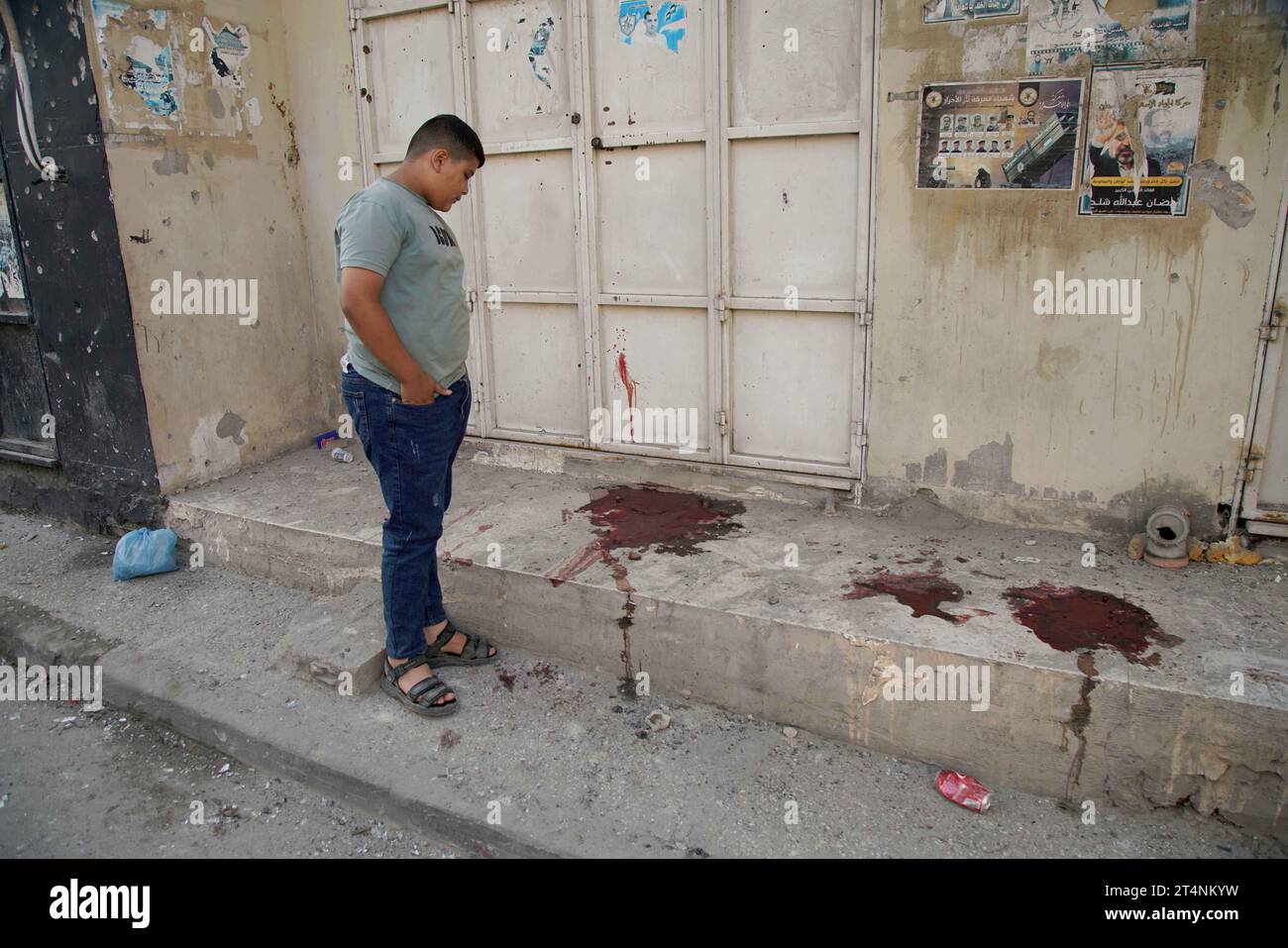 Jenin, Palestinian Territories. 01st Nov, 2023. A Palestinian man ...