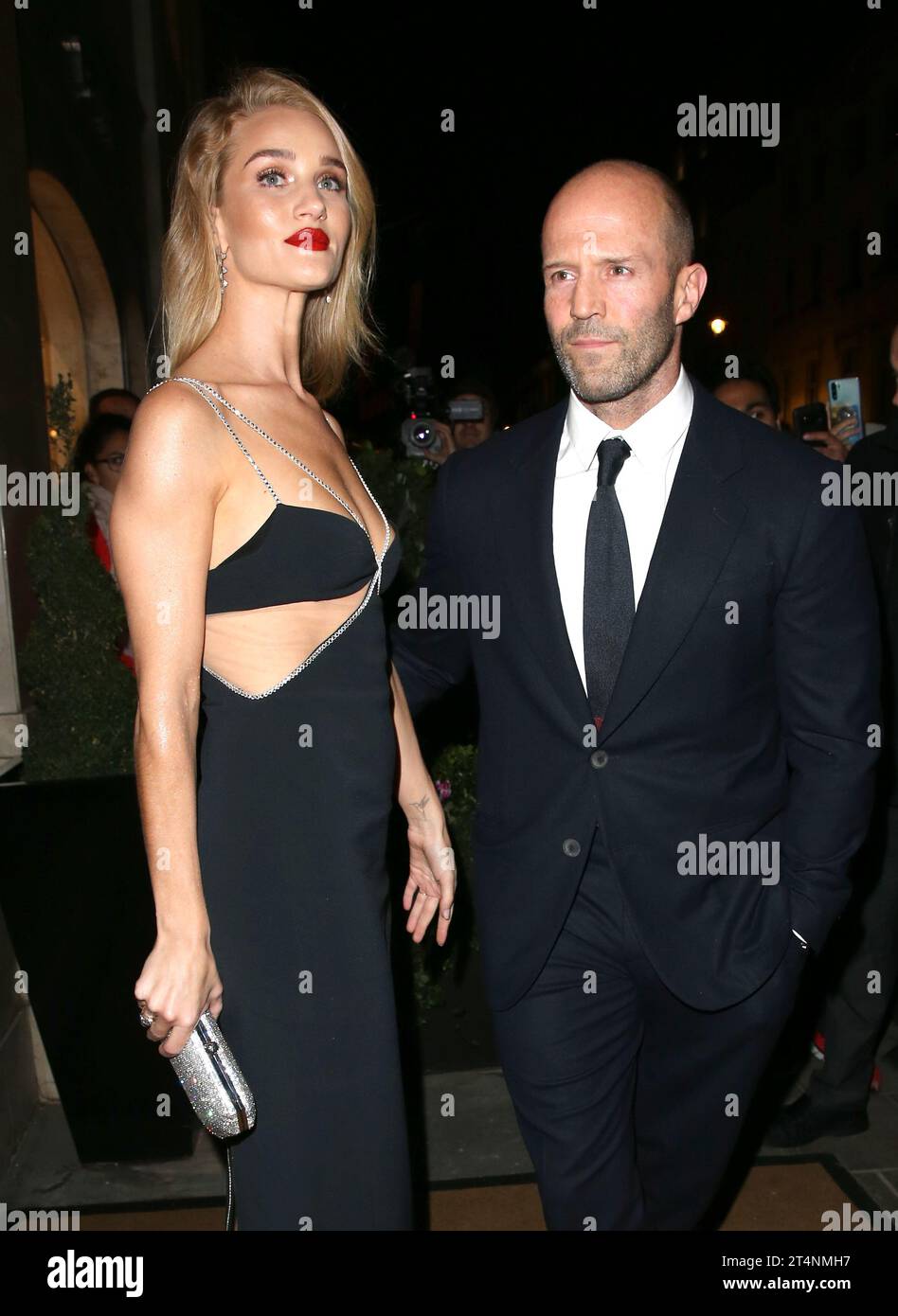 Rosie Huntington-Whiteley and Jason Statham attend the Harper's Bazaar ...