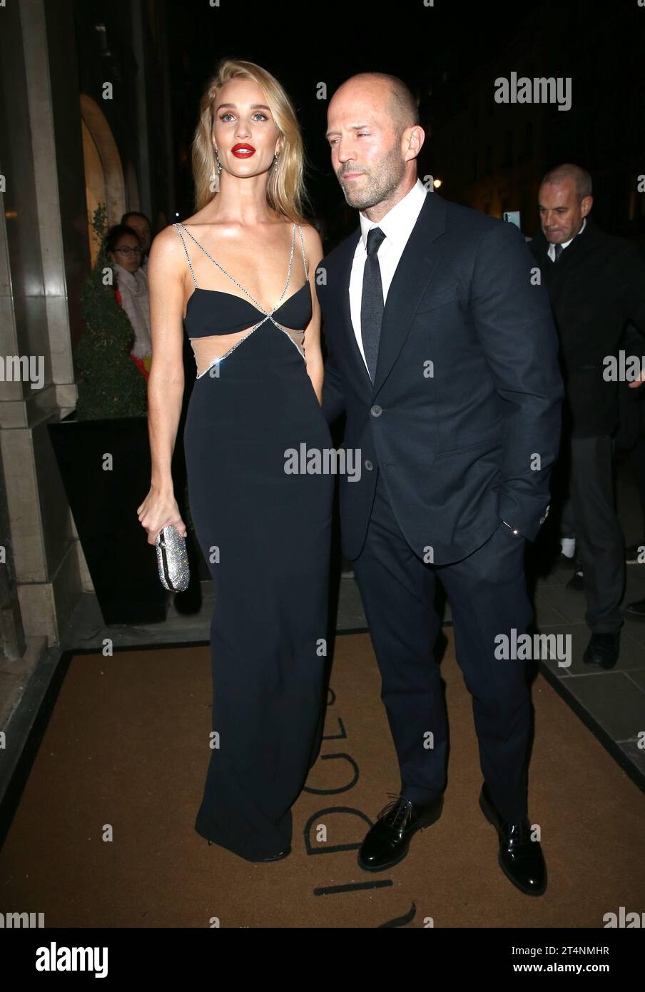 Rosie Huntington-Whiteley and Jason Statham attend the Harper's Bazaar ...