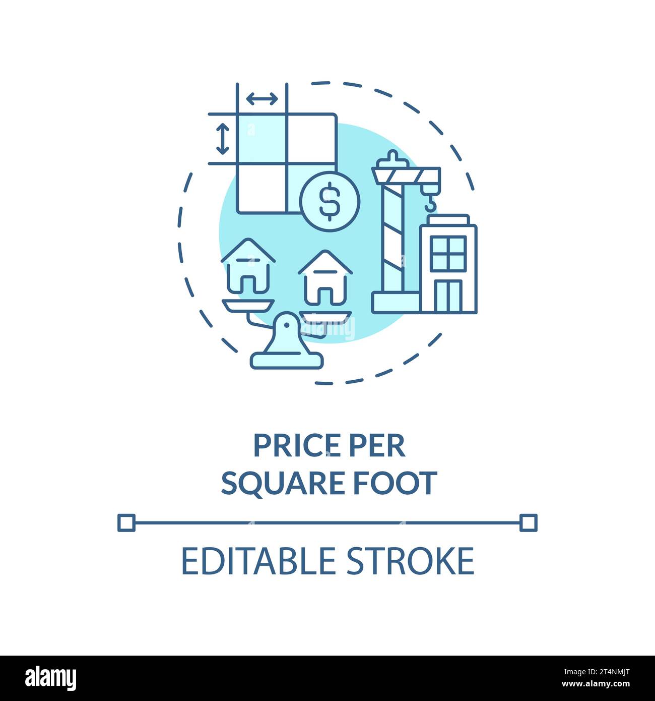 Cost square foot Stock Vector Images - Alamy