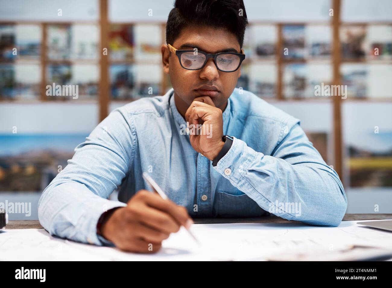 Your next home is now in development. a young architect designing a ...