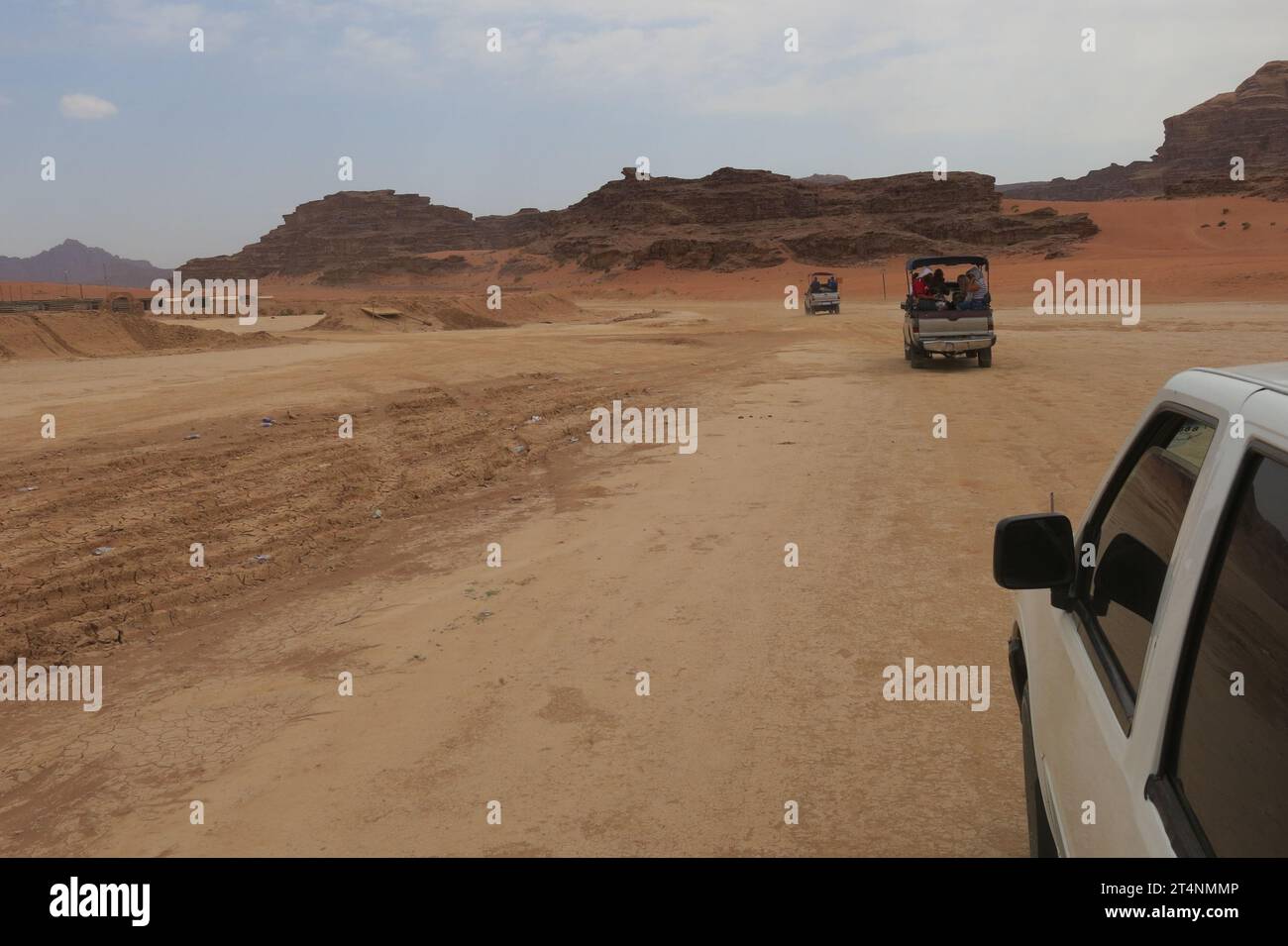 4x4 OffRoad Vans Carrying Passengers and Equipment Across Desert ...