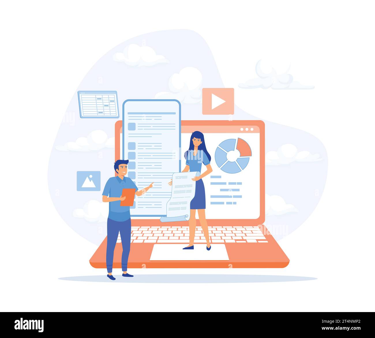 Information collection and analysis concept, Management information ...