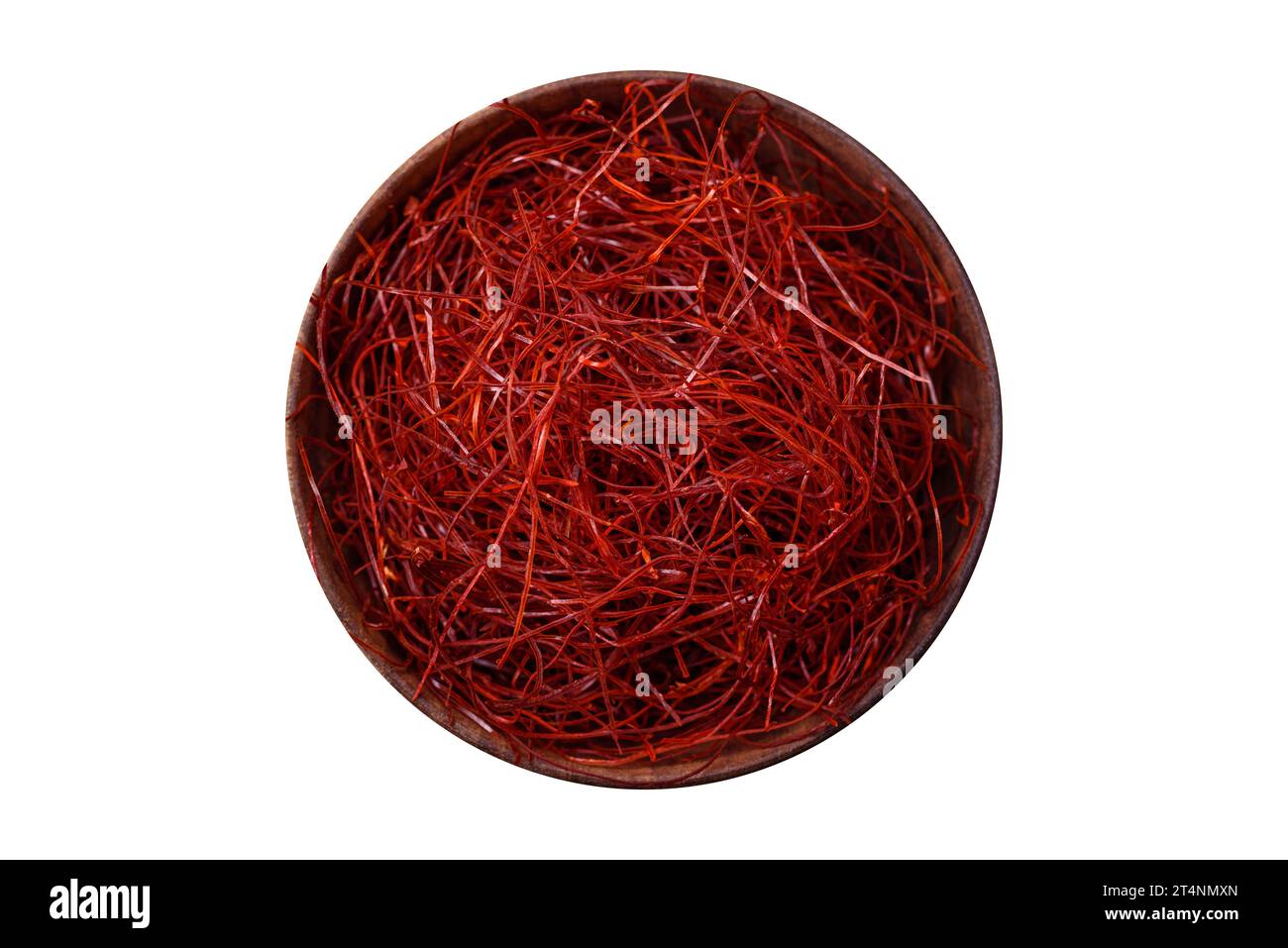 Red thin hot chili threads on a dark background. For decorating Asian ...