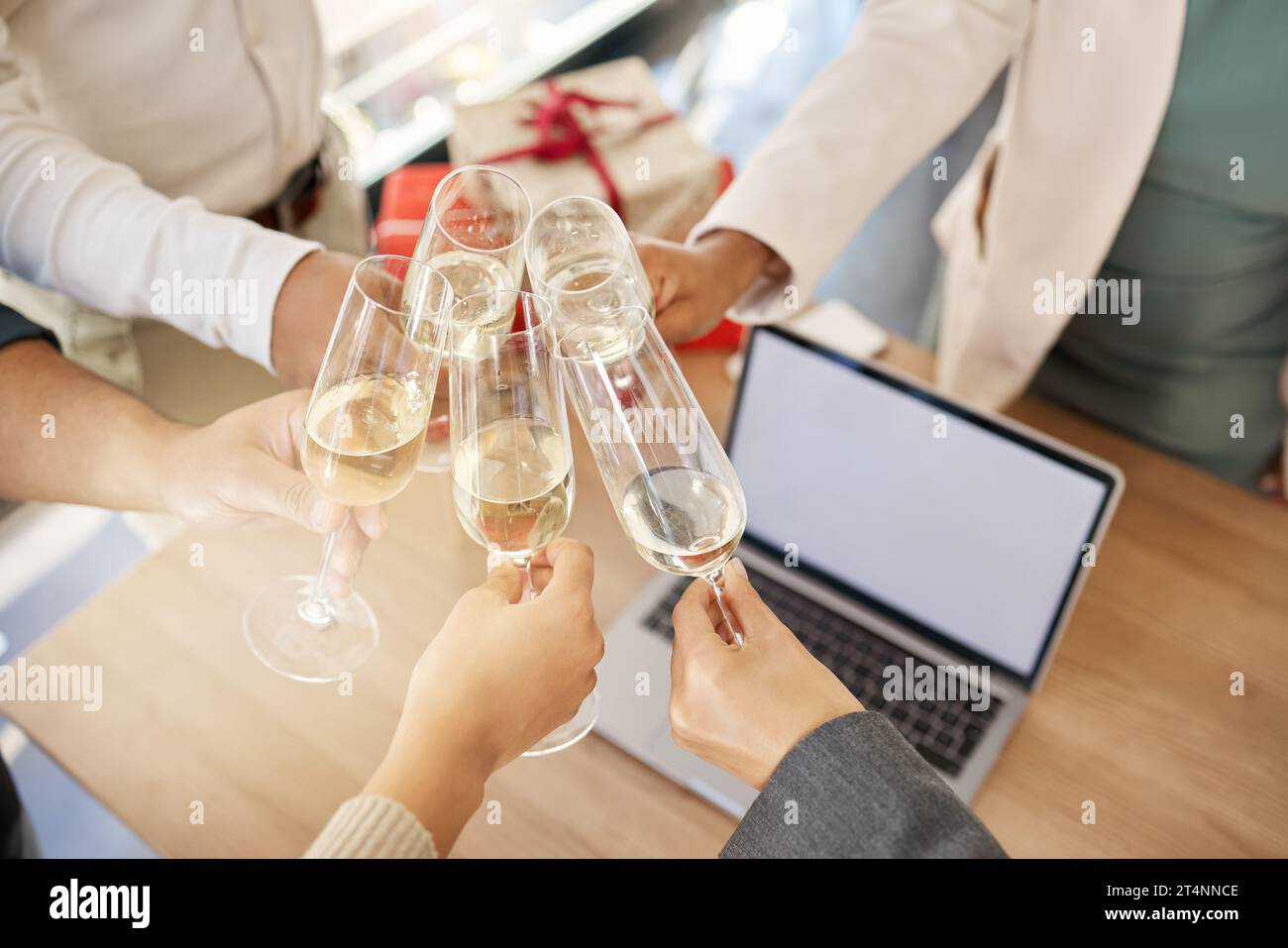 We deserve to celebrate our success. a group of unrecognizable ...