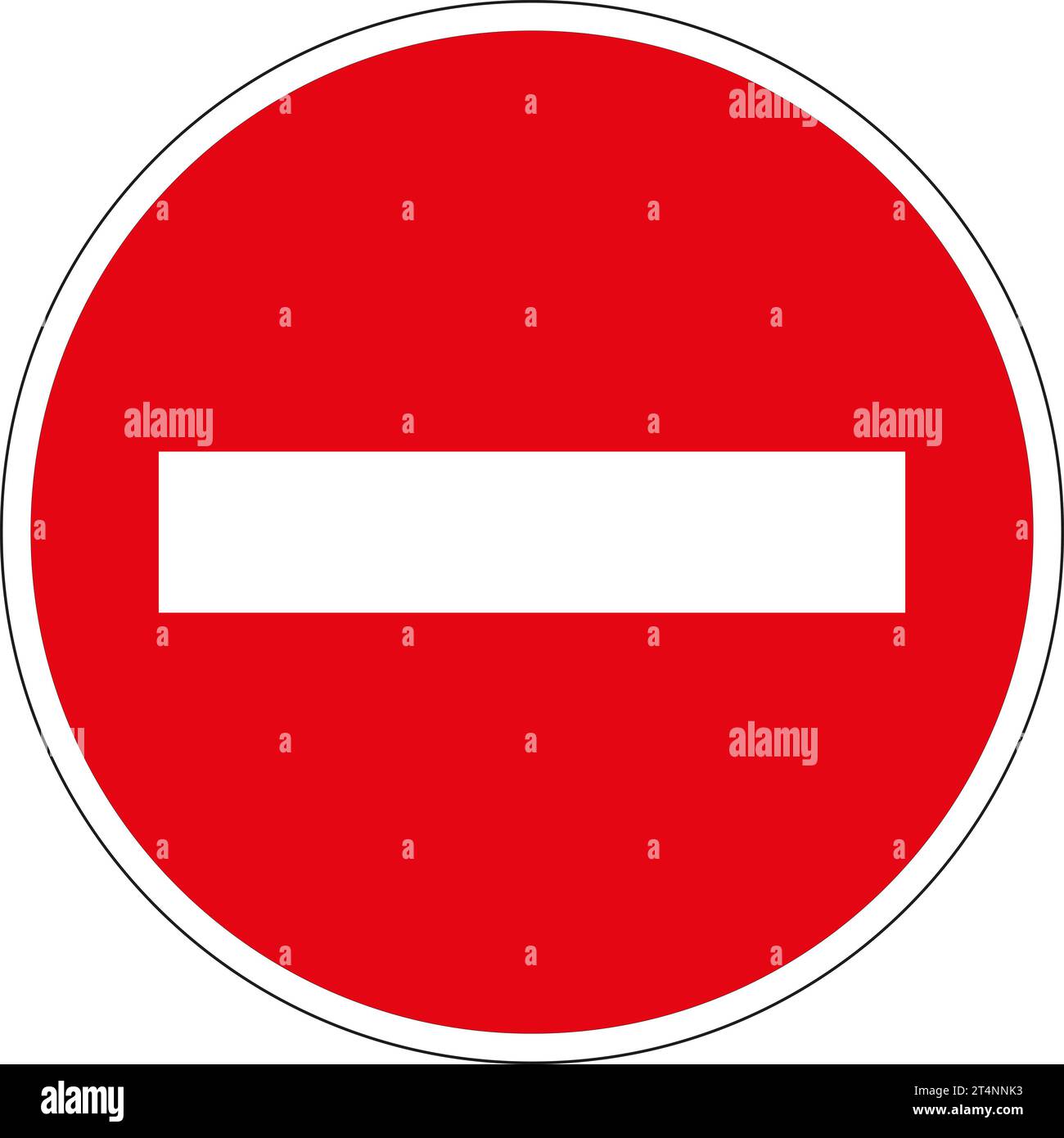 French road sign: Forbidden direction Stock Photo - Alamy