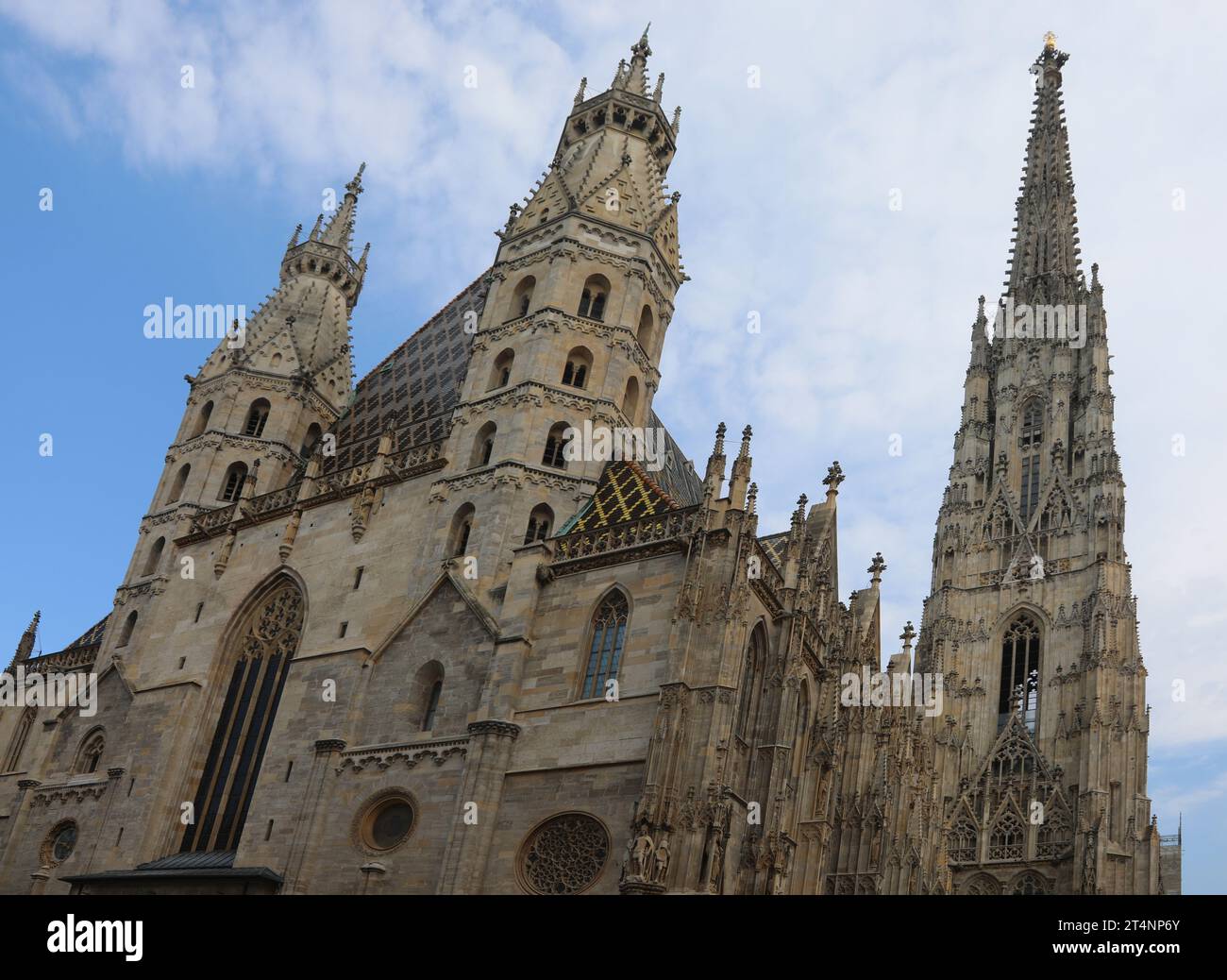 Exterior of Vienna St. Stephens Cathedral called Stephansdom in ...