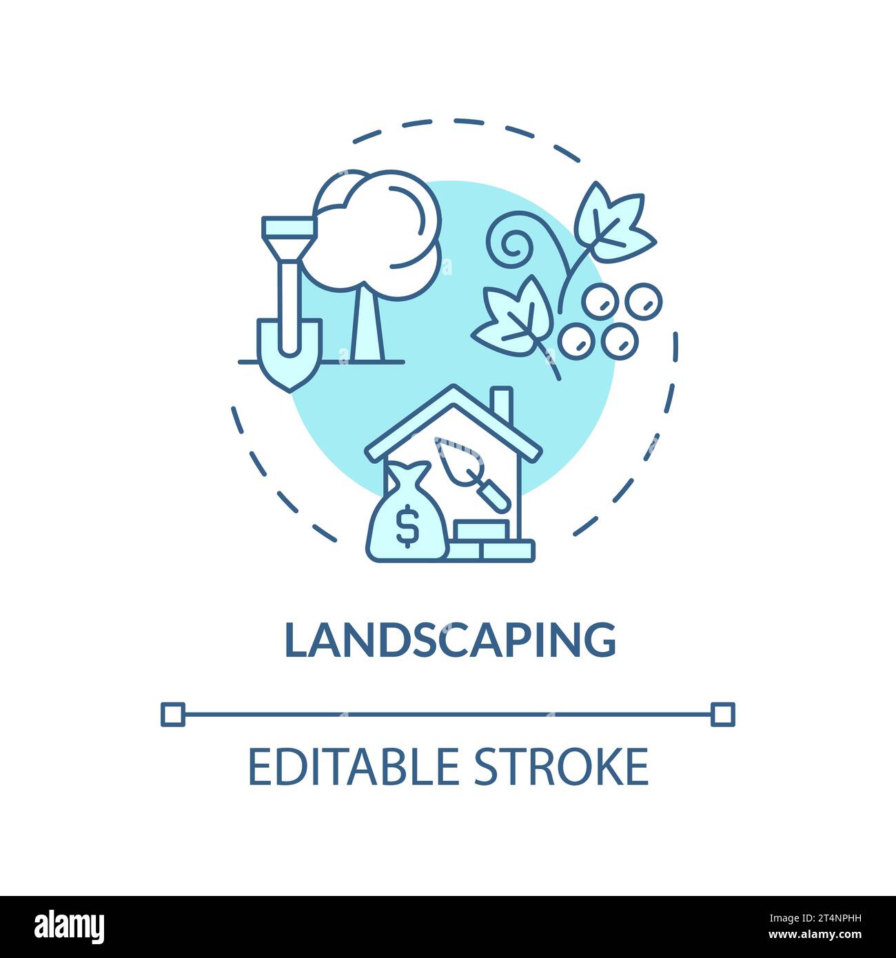 Landscaping project Stock Vector Images - Alamy