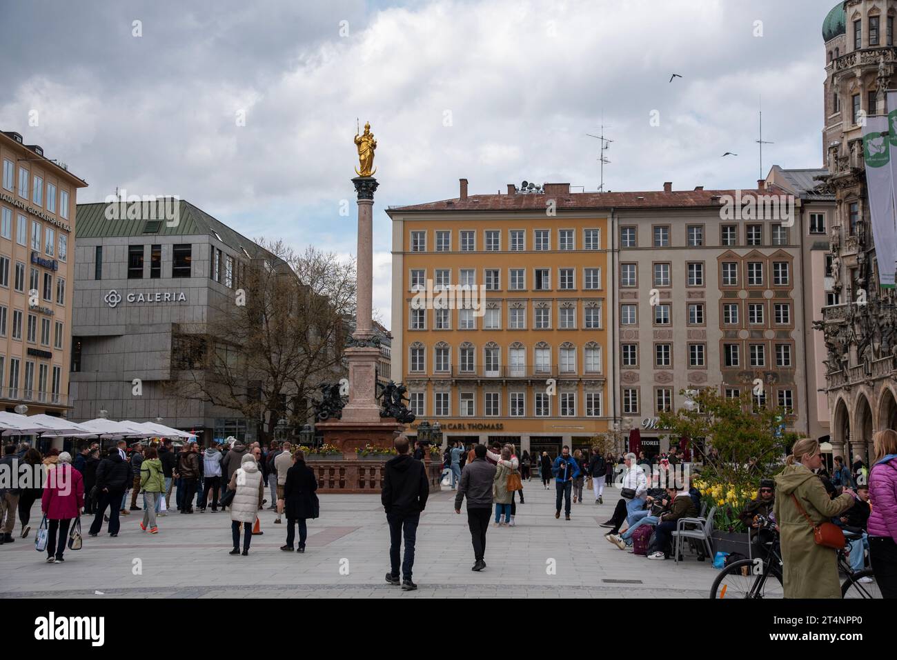 The Mariensaule is a Marian column located on the Marienplatz in Munich ...