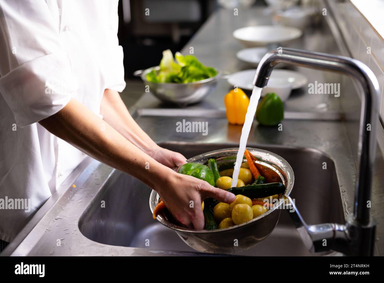 Restaurant kitchen dish washing hi-res stock photography and images - Alamy
