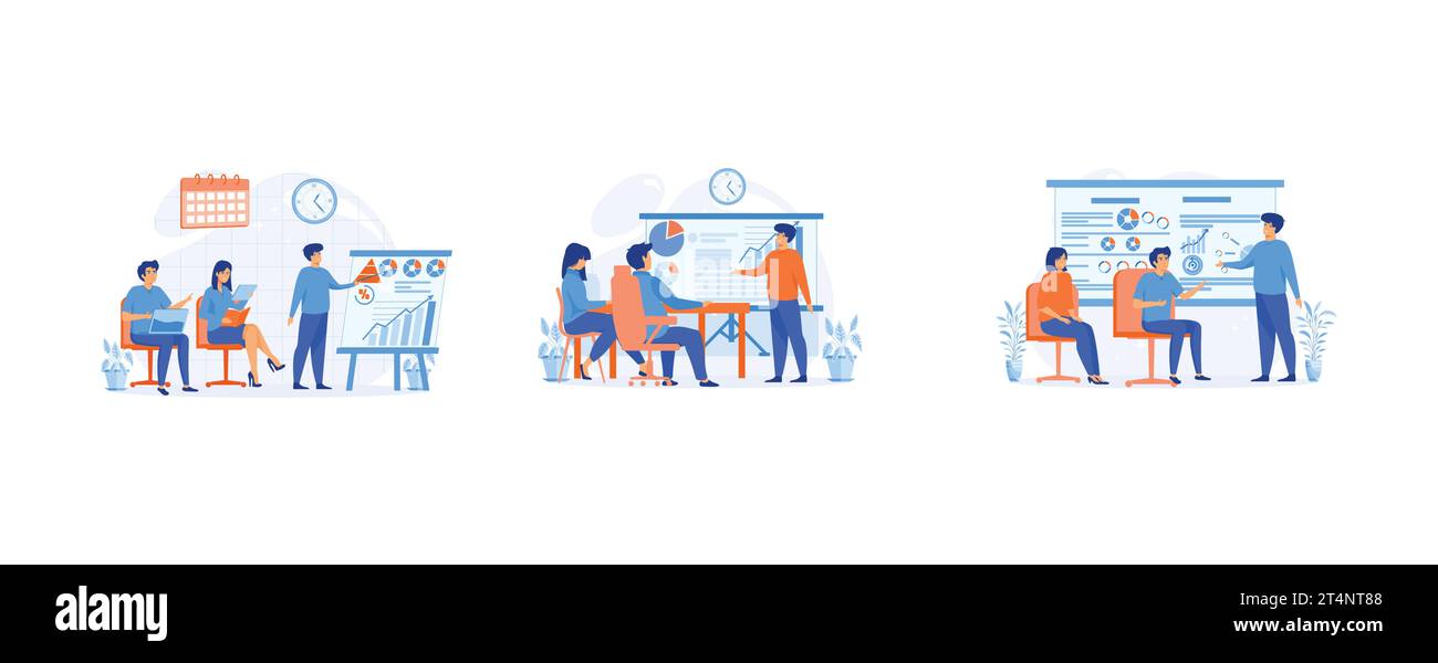 Leadership mentoring concept, Business coach speaking in front of ...