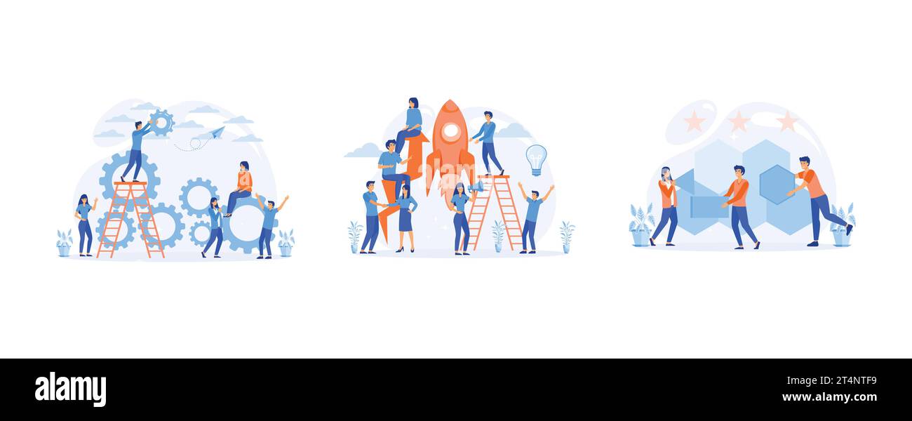 mechanism teamwork. People challenge teamwork up, Co working and ...