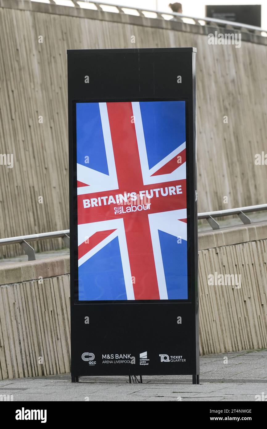 Labour Party Sign on display at the Labour Party Conference in ...