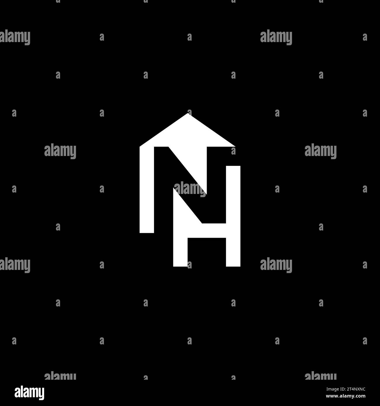 NH logo, NH Monogram, Initial NH Logo, Letter NH logo, Icon, Vector ...