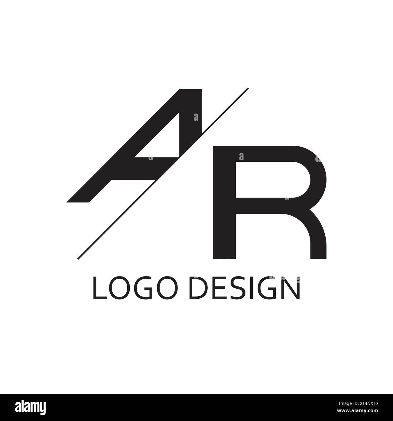 Creative letter ar geometric for logo company Vector Image Stock Vector ...