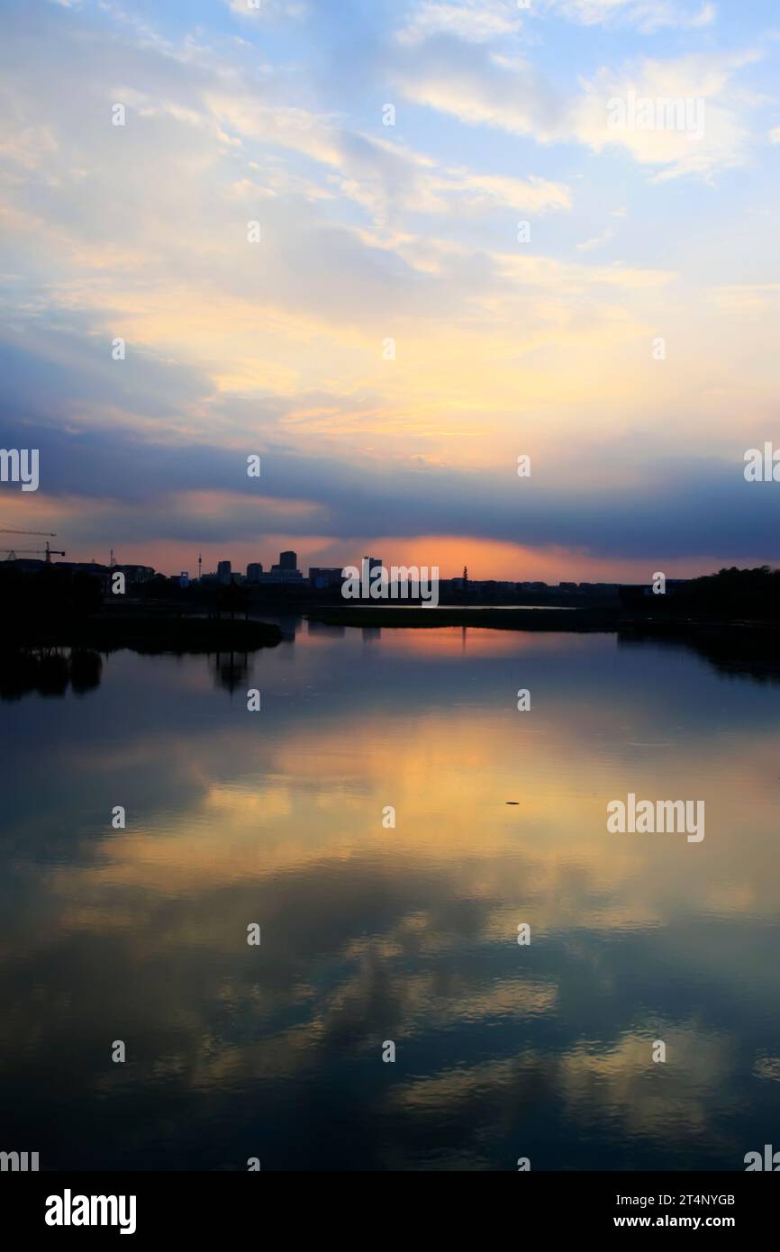 Waterfront city building scenery Stock Photo - Alamy