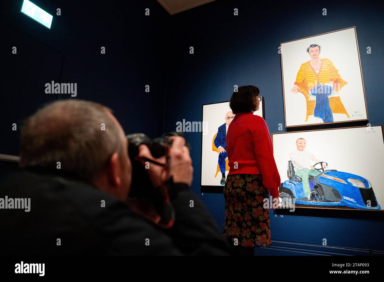 Perry Stewart during a photocall for the David Hockney: Drawing from ...