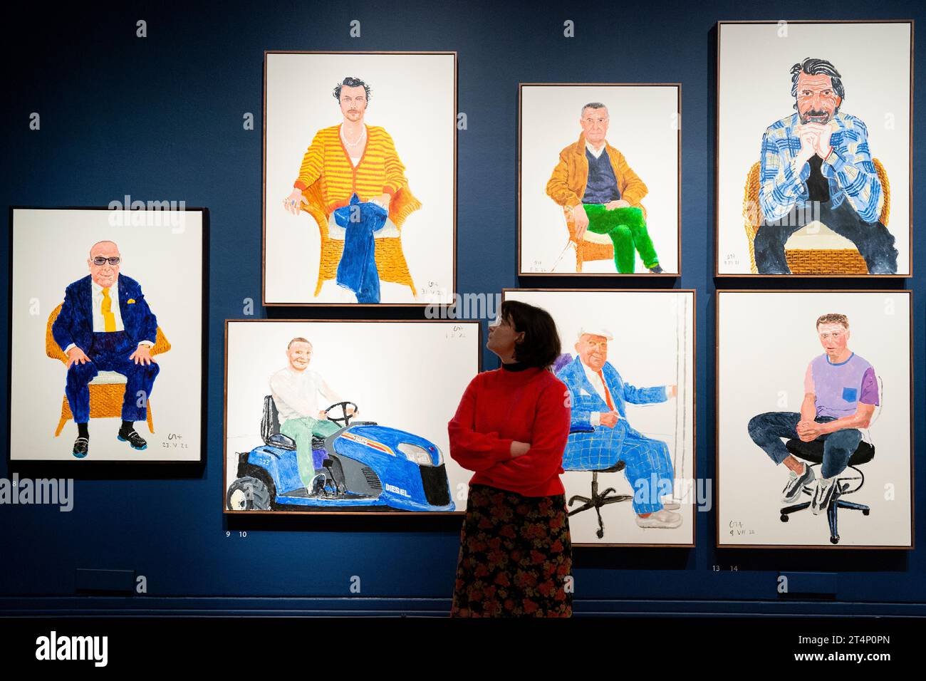 Perry Stewart during a photocall for the David Hockney: Drawing from ...