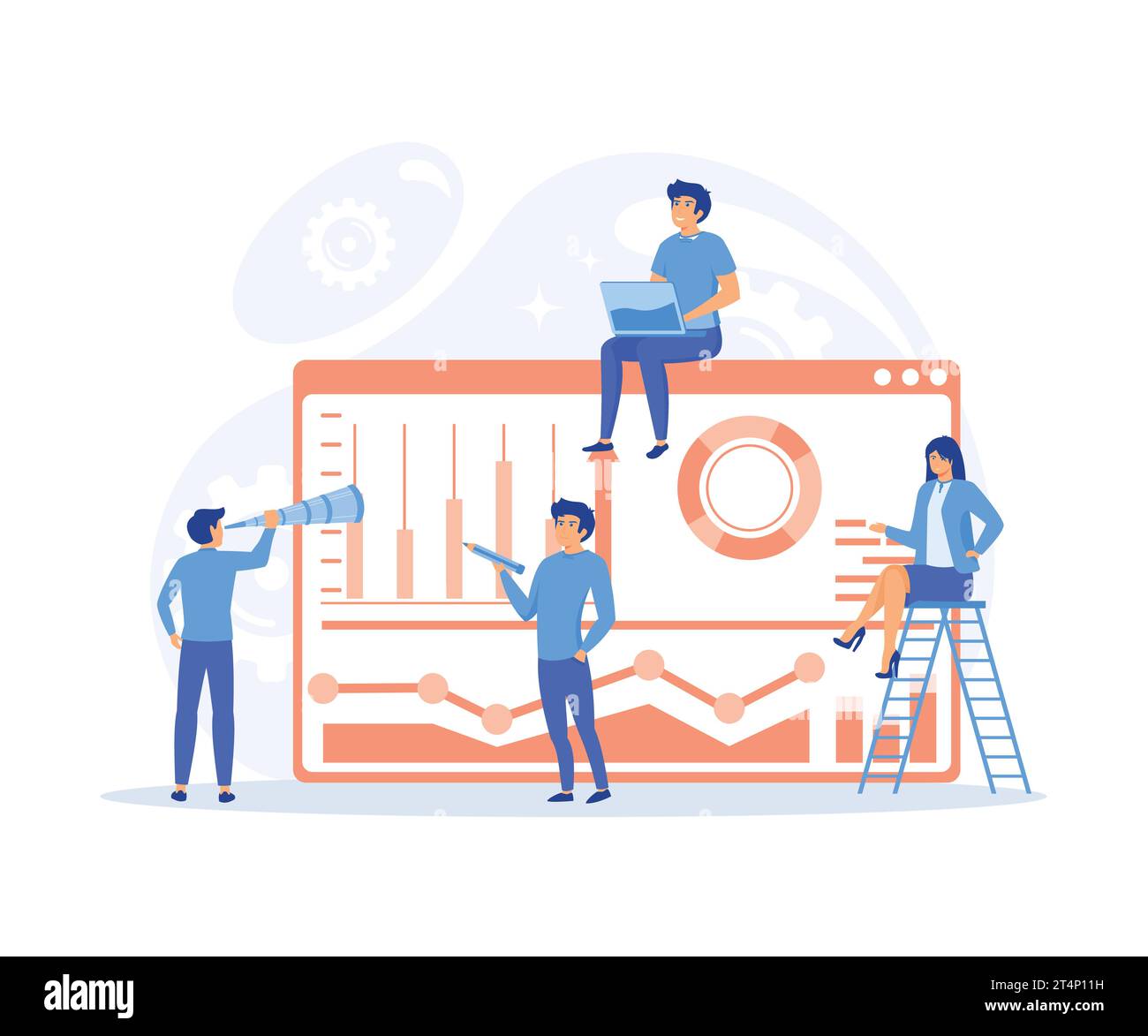 analysis of the evolutionary scale, office workers are studying the ...