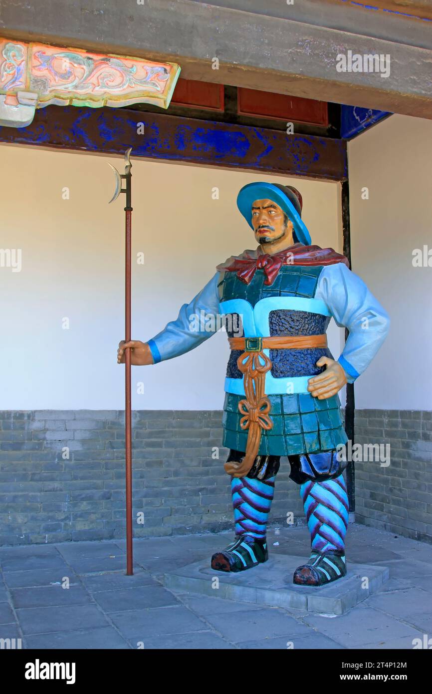 ancient China soldiers in a park Stock Photo - Alamy