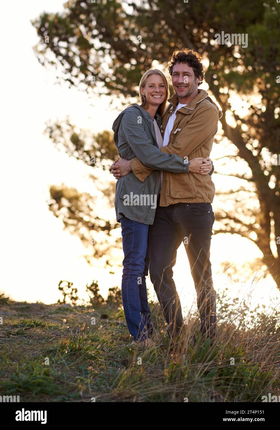 This is where he proposed. A full length portrait of a happy ...