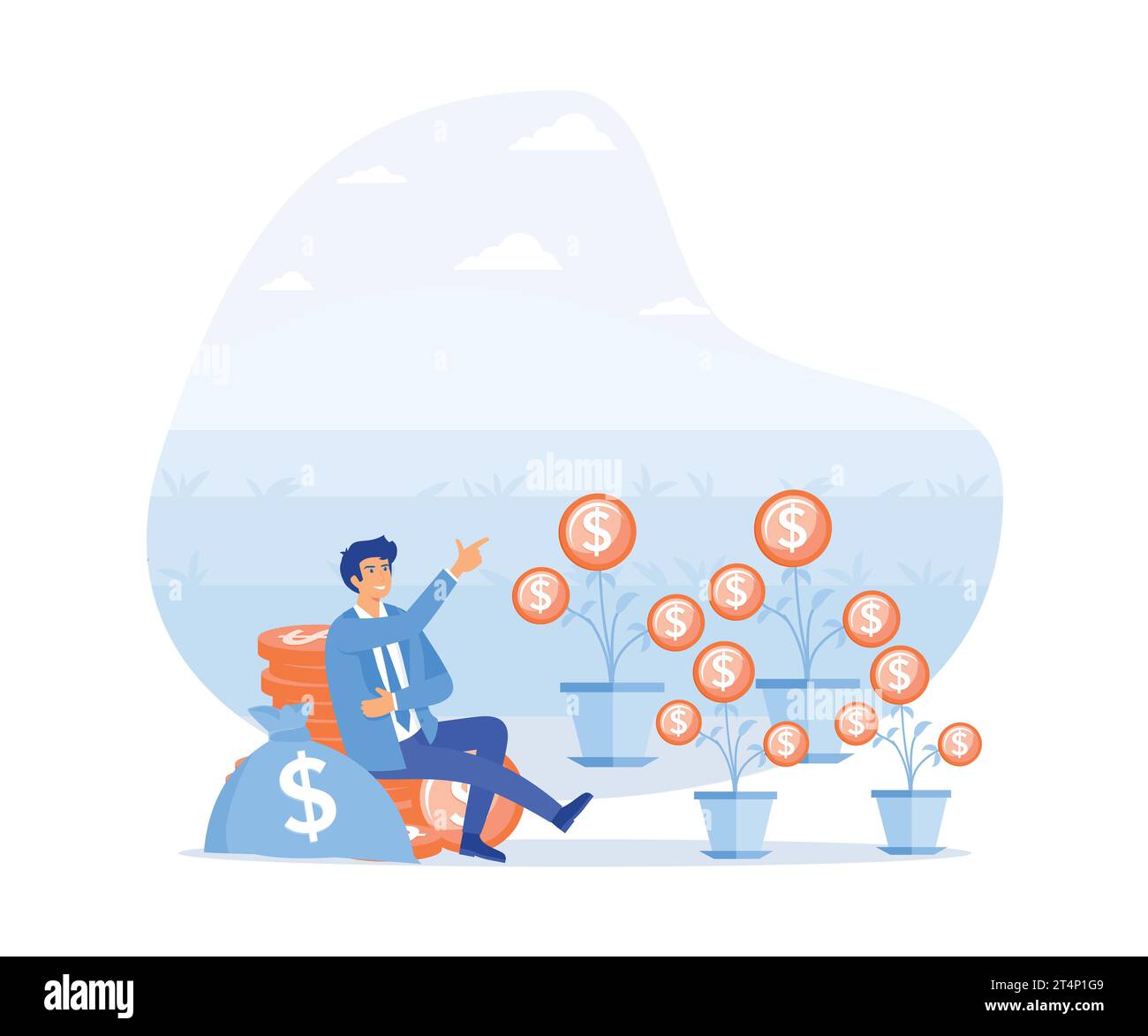 Salary bag Stock Vector Images - Alamy