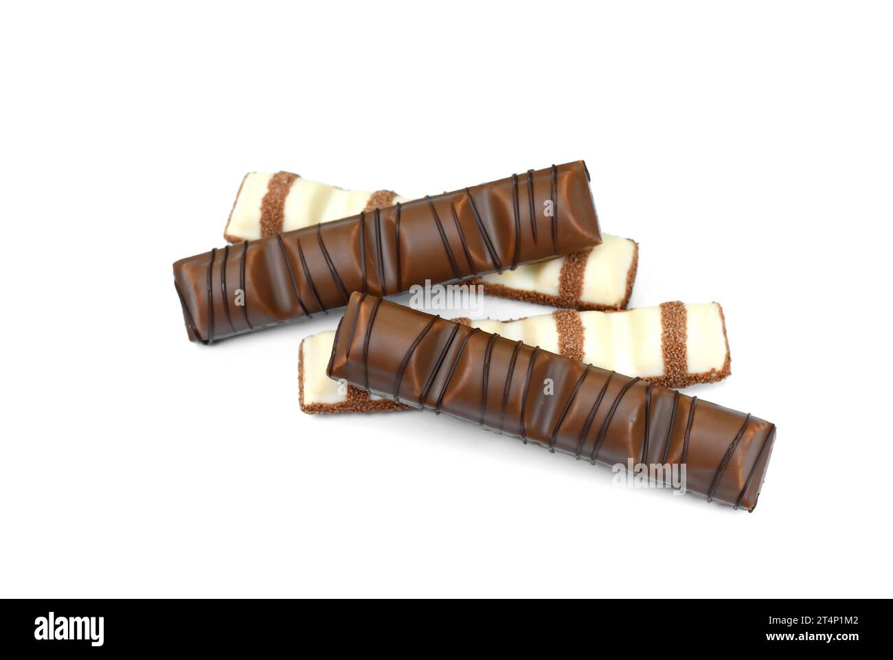 White Chocolate Bar and black chocolate bar with soft hazelnut filling ...