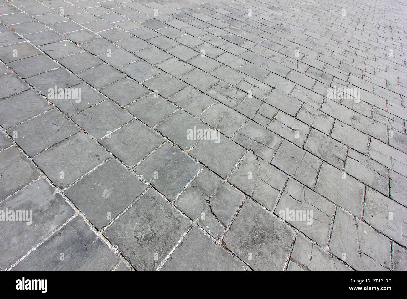 Gray brick build by laying bricks or stones on the ground Stock Photo ...