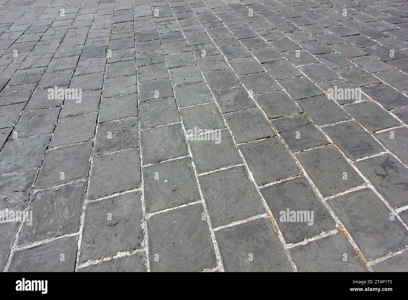 Gray brick build by laying bricks or stones on the ground Stock Photo ...