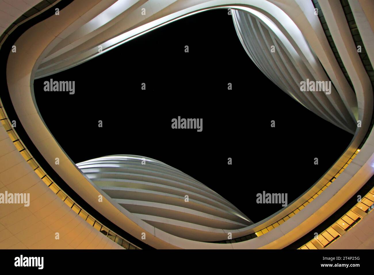 Beijing - September 19: Galaxy SOHO building scene at night, on ...