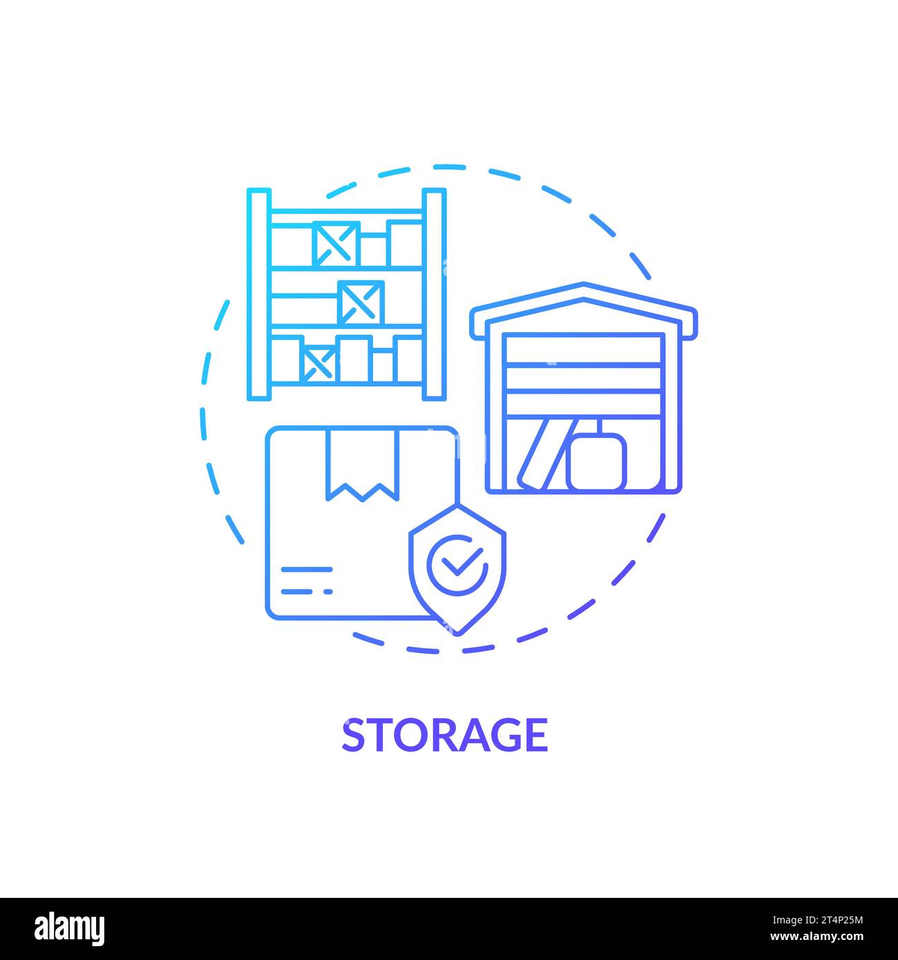 2D simple thin linear storage gradient icon Stock Vector Image & Art ...
