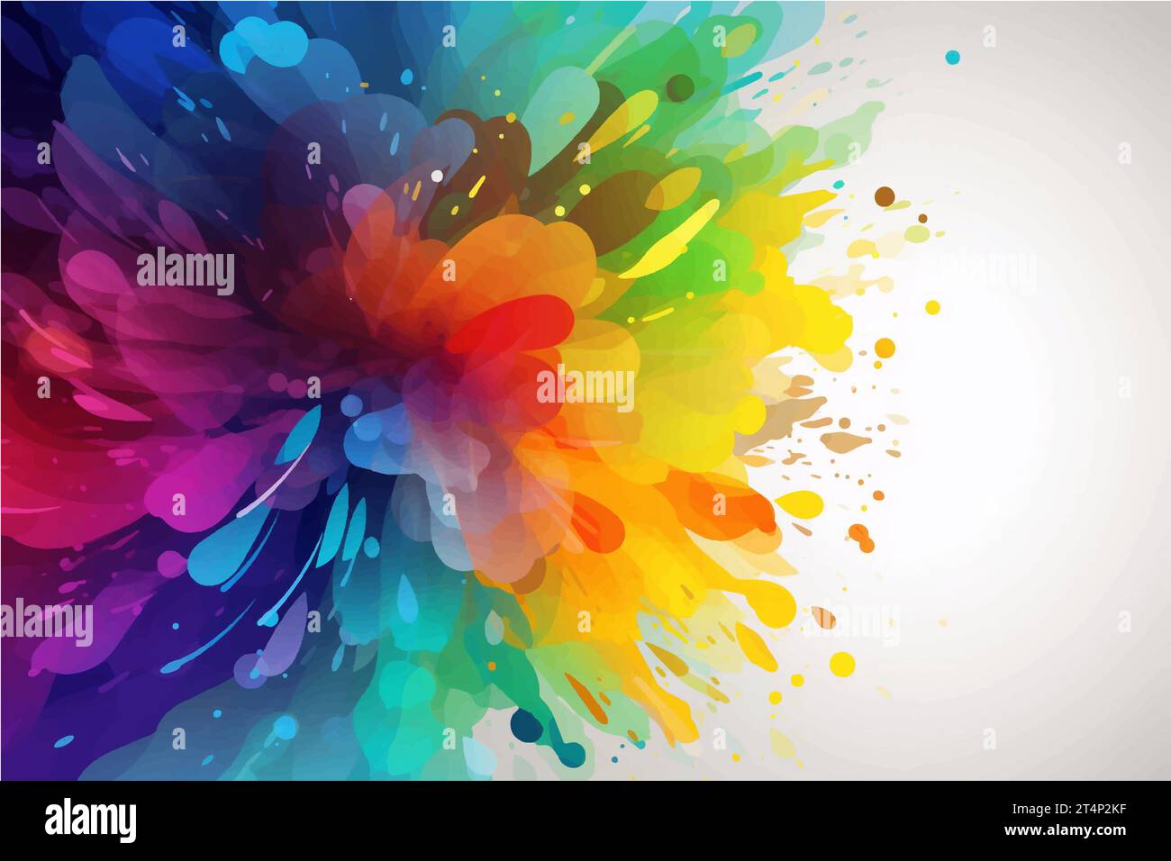 bright color splash on a white background Stock Photo - Alamy