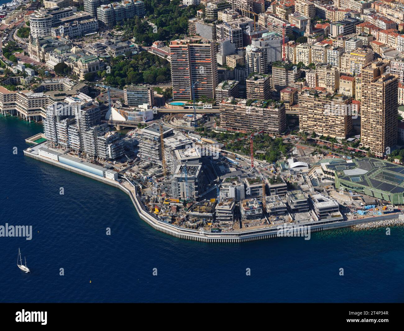 AERIAL VIEW. Mega construction site on reclaimed land, it will create ...