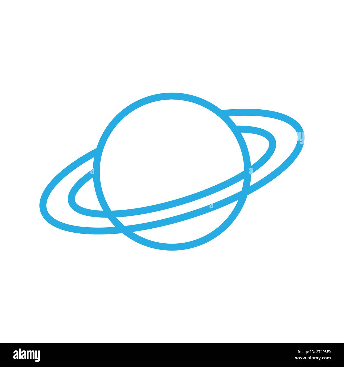 Blue planet saturn line art icon Royalty Free Vector Image Stock Vector ...