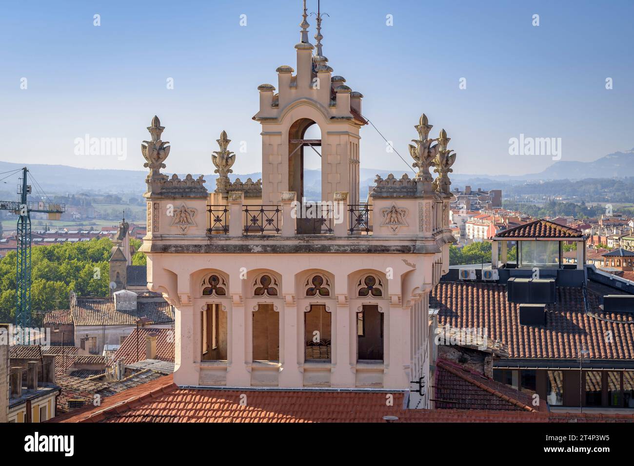 Tower of the Comella house, in Vic, located in the historic center of ...