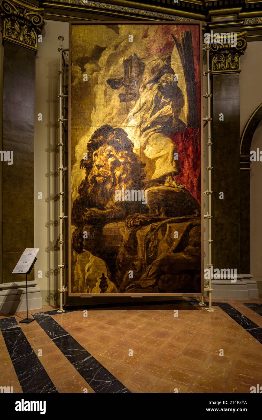 Vic Cathedral ambulatory with restored original paintings by Josep ...