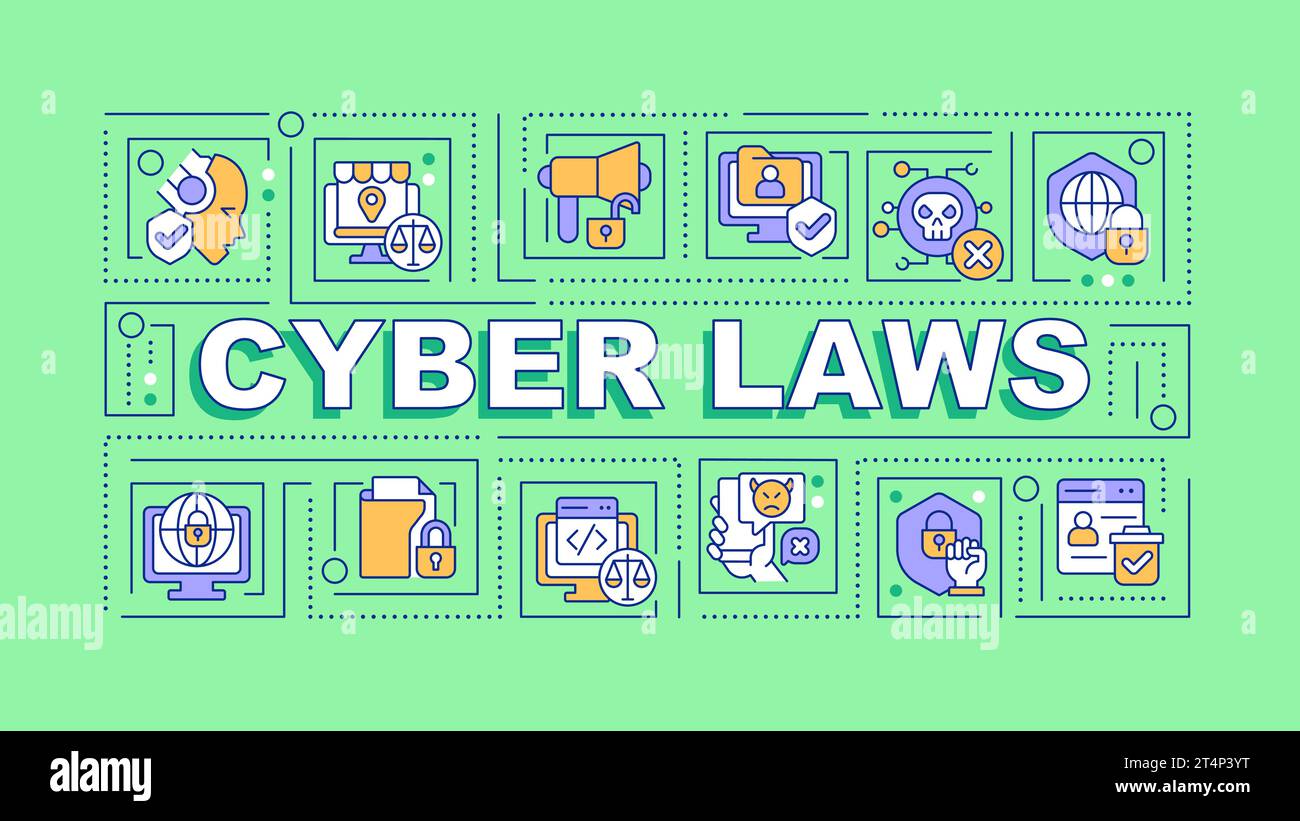 2D cyber laws text with multicolor thin line icons Stock Vector Image ... 2D cyber laws text with multicolor thin line icons Stock Vector Image ...
