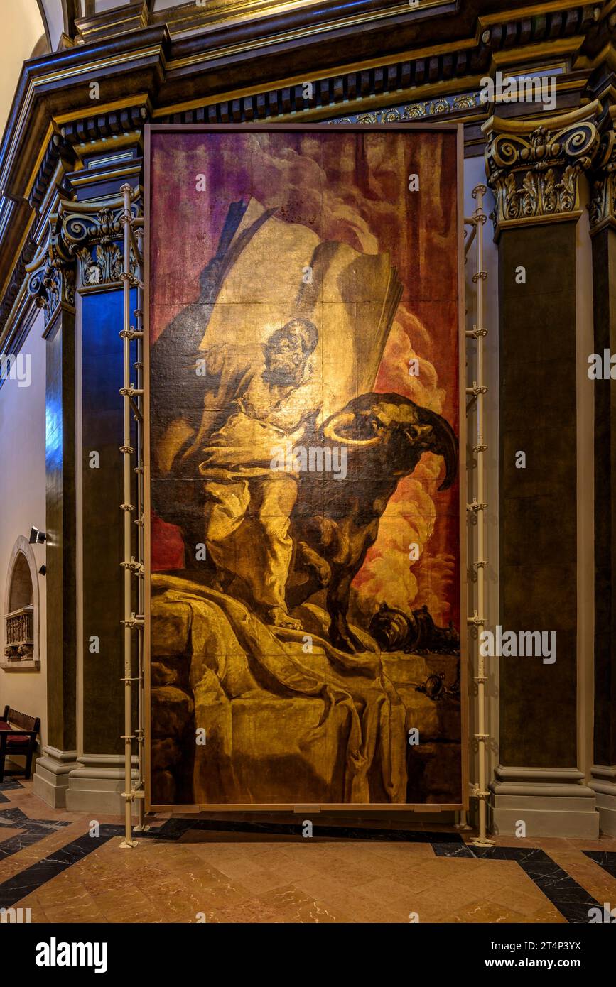 Vic Cathedral ambulatory with restored original paintings by Josep ...