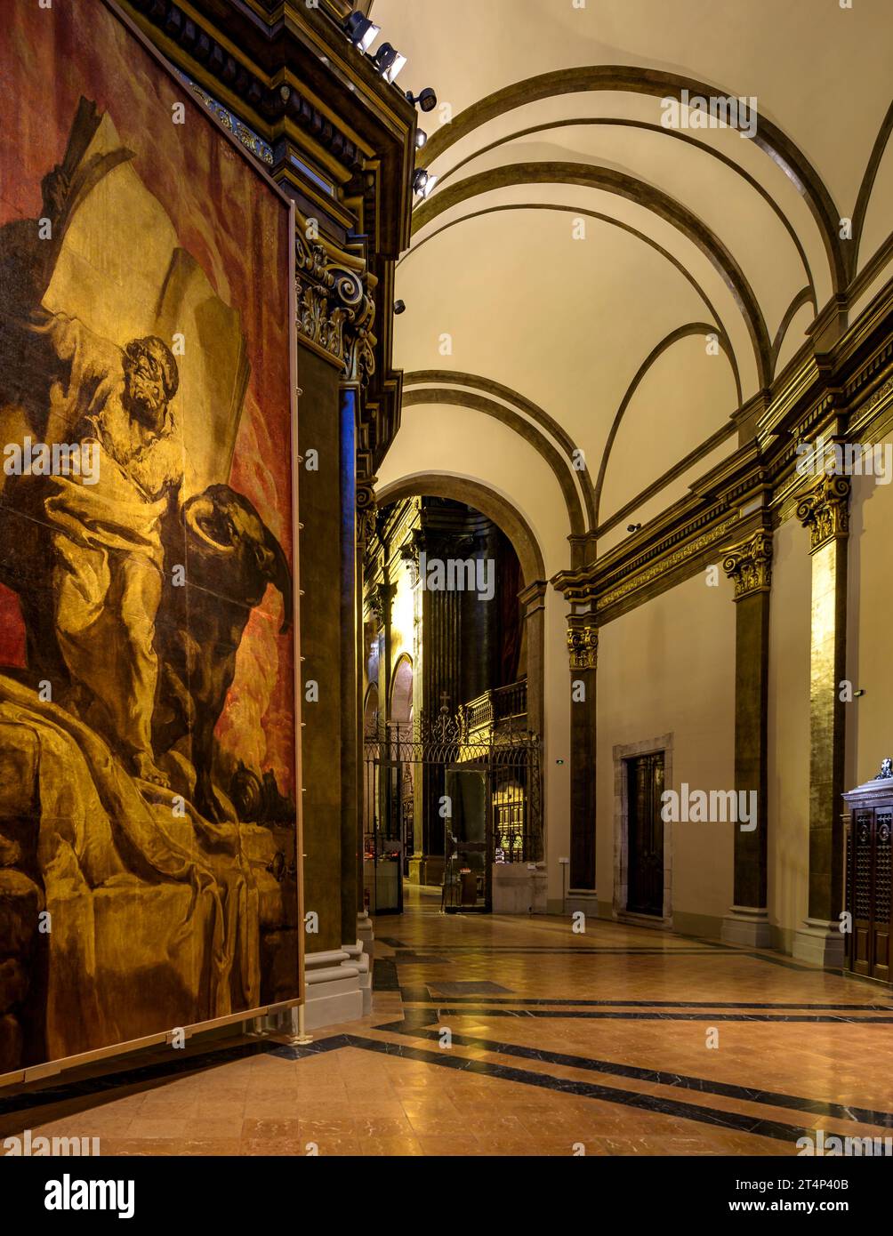 Vic Cathedral ambulatory with restored original paintings by Josep ...