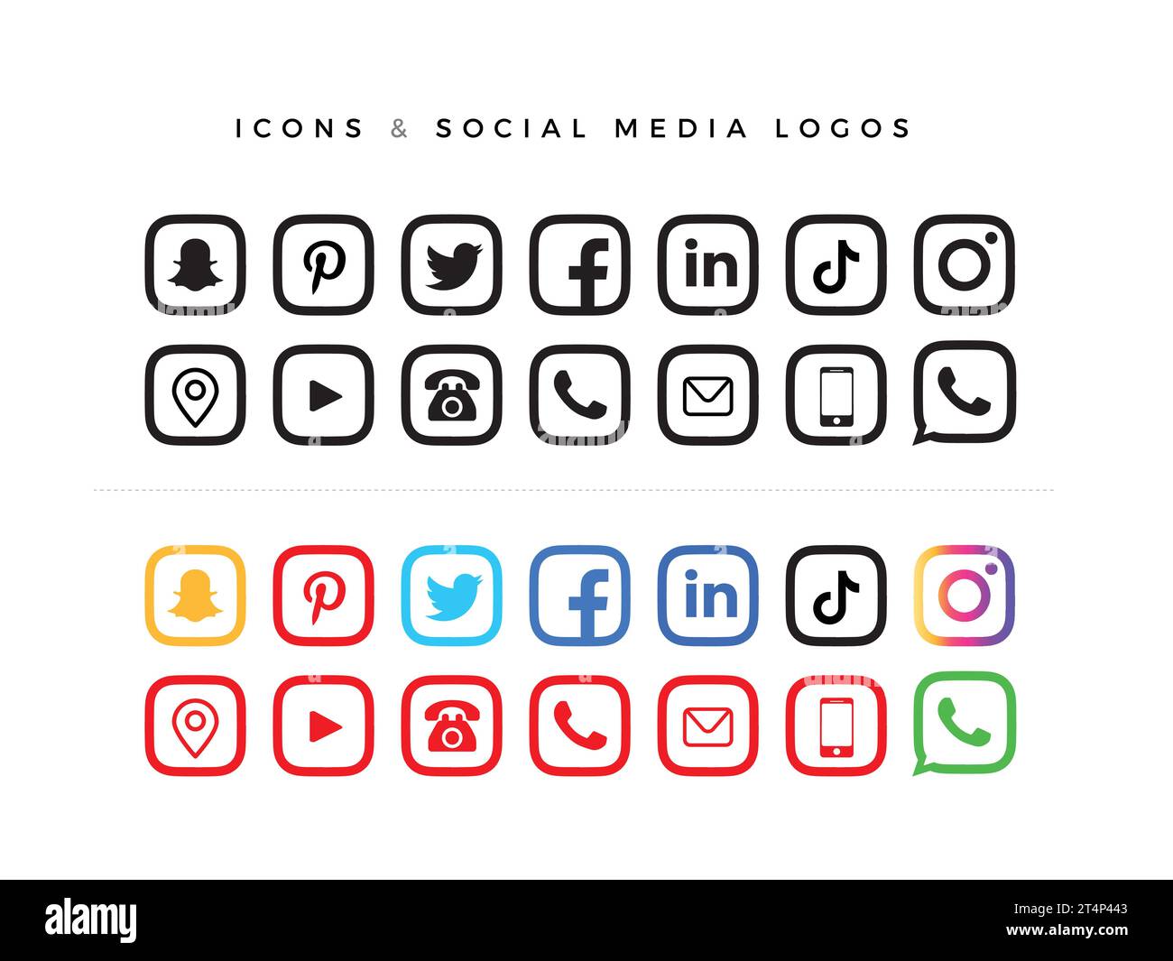 Social media logos concept Cut Out Stock Images & Pictures - Alamy