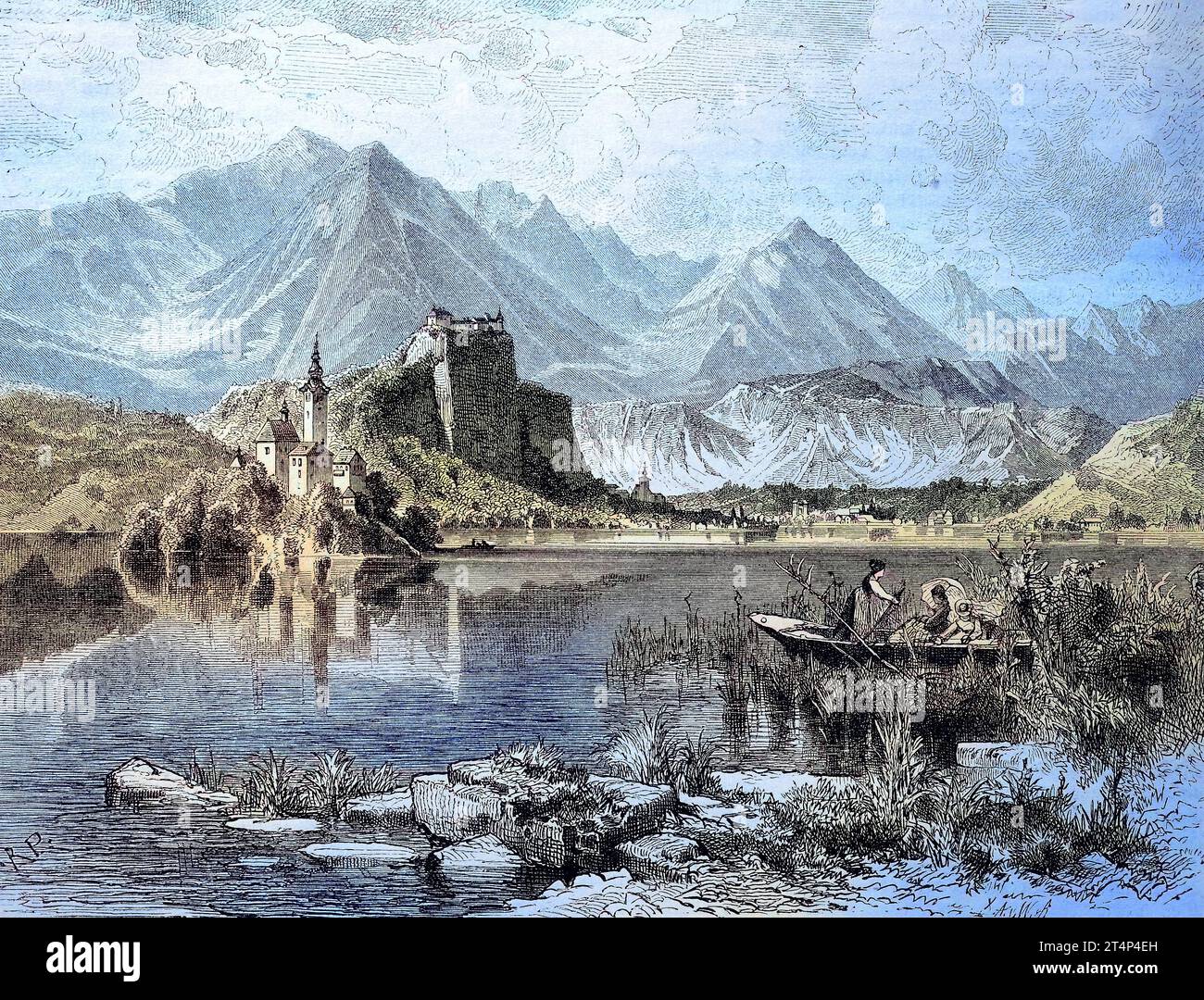 Burg Bled am Bleder See in der Region Oberkrain im Nordwesten ...