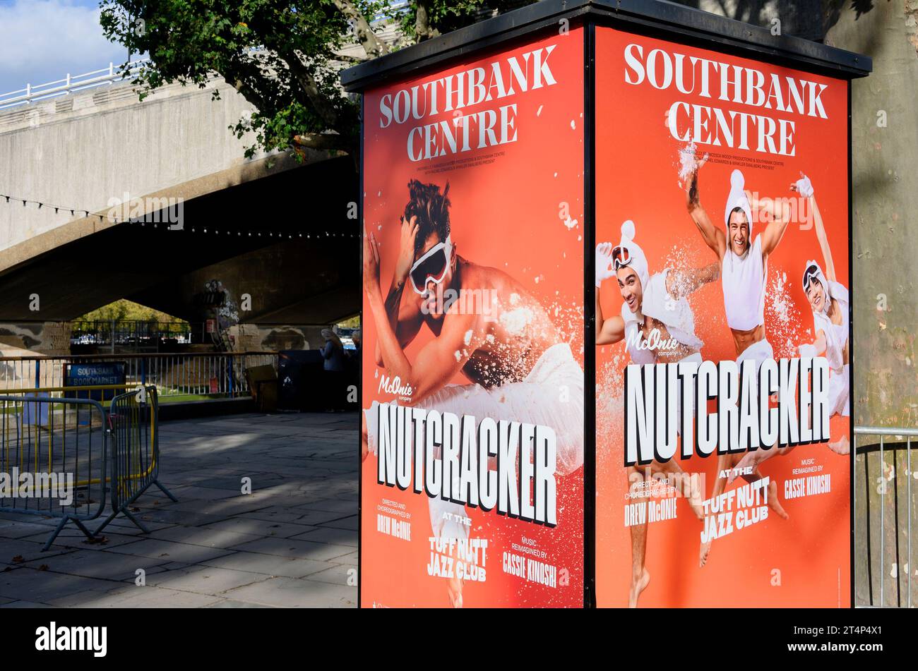 London, UK. Posters for 'Nutcracker' at the Tuff Nut Jazz Club in ...