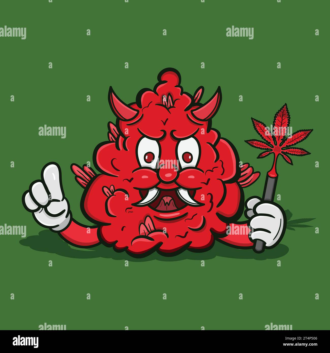 Weed mascot Stock Vector Images - Alamy