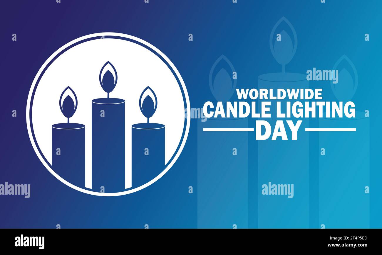 Worldwide Candle Lighting Day Vector Illustration. Suitable for ...