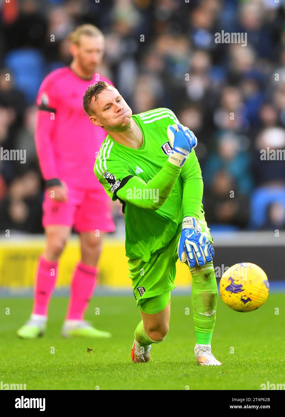 Bernd Leno of Fulham - Brighton & Hove Albion v Fulham, Premier League ...